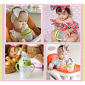 Sippy Cup Soft Spout Transitional Nipple Kit for Comotomo Baby Bottles, 5 oz and 8 oz