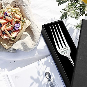 VICKHU I love you gifts for boyfriend girlfriend dad mom, I f o r k ing love you funny engraved forks,mothers day/fathers day/Christmas gifts/valentines day gifts(love you)