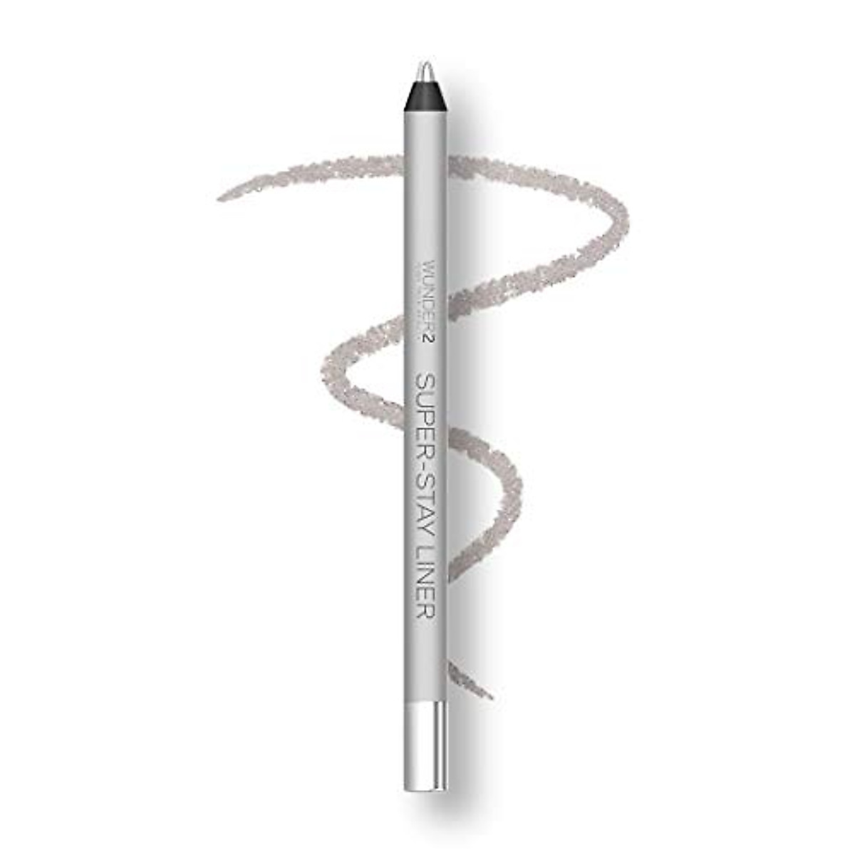 Wunder2 SUPER-STAY LINER Makeup Eyeliner Pencil Long Lasting Waterproof Eye Liner, Color Silver Metallic
