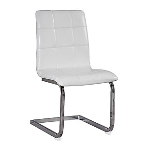 Ashley Furniture Madanere Faux Leather Dining Side Chair in White