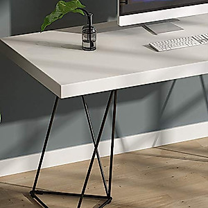 The Computer Table Industrial Style Computer Table for Home Office Modern Simple Table (Color : Natural, Size : 140x6x75cm)