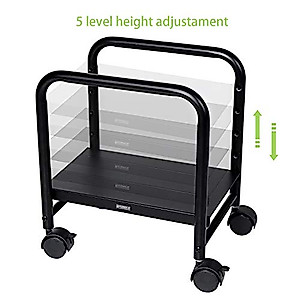 EUREKA ERGONOMIC 60 Inch Curved Gaming Desk with Height Adjustable Tower Cart