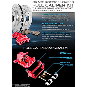 Callahan Front Brake Kit for Ford Fusion Lincoln MKZ Zephyr Mazda 6 Mercury Milan Disc Brake Rotors Ceramic Brakes Pads Replacement Brake Kit