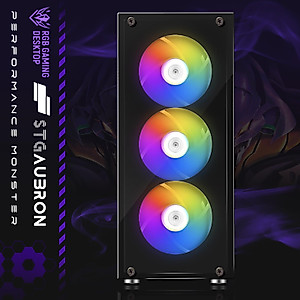 STGAubron Gaming Desktop,Intel Core i7 3.4G up to 3.9G,GeForce GTX 1660 Super 6G GDDR6,32G RAM,1T SSD,WiFi,BT 5.0,RGB Fan x 6,RGB Keyboard&Mouse&Mouse Pad,RGB BT Sound Bar And Gaming Mic,W10H64