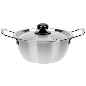 1 Set Stainless Steel Instant Noodle Pot Small Pots for Plants Chinese Aluminum Hot Pot Korean Ramen Noodle Pot Saucepan with Lid Stainless Steel Noodle Pot Non Stick Iron Soup Pot