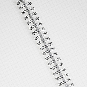 HULYTRAAT Hardcover Graph Ruled Spiral Notebook, 5.8 x 8.3 Inches A5, Transparent, 160-Page 80-Sheet Square Grid Journal (AWPPS1)
