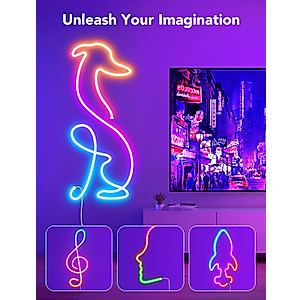 Govee RGBIC Neon Rope Light Mounting Brackets H1000, RGBIC Rope Light Clips, WiFi Neon Lights Holders 20pcs for Neon Rope Light Models H61A0, H61A2, H61A5, H61A8（Not Support H61D3 & H61D5)