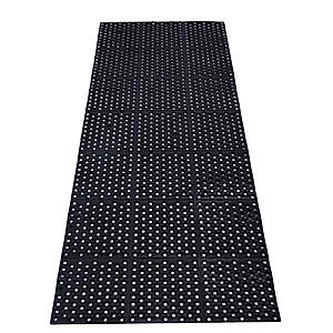 uyoyous Rubber Floor Mat with Drainage Holes 83"x35" Commercial Grade Grease Resistant Anti-Fatigue Rubber Floor Mat with Non-Slip Backing Heavy Duty Floor Mat for Industrial Kitchen