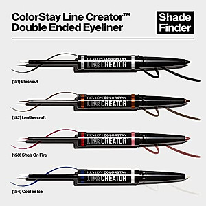 Liquid Eyeliner & Smoky Kohl Pencil by Revlon, ColorStay Line Creator Eye Makeup, Waterproof & Transferproof, Blackout, 0.004 oz