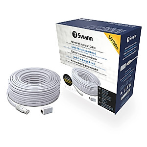 Swann Security Cat5 Ethernet Cable, NVR Extension Cord for PoE Camera, 100 Ft/30M, SWNHD-30MCAT5E