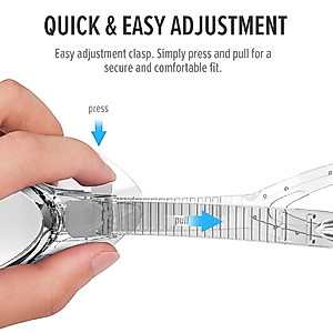 OutdoorMaster Swim Mask - Wide View Swimming Mask &amp; Goggles Anti-fog Waterproof Black