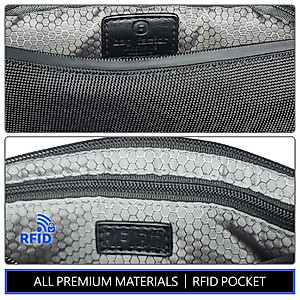 Bag Factor Small EDC Minimalist Crossbody Sling Bag for Men and Women – RFID Phone Bag Wallet – Chest Shoulder Backpack (Black)