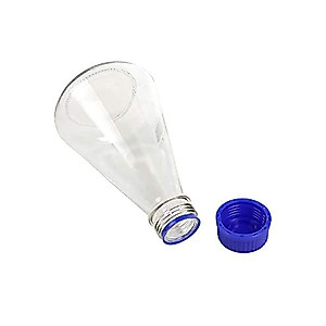 3 Pack Moonetto 1000ml Narrow Mouth Graduated Lab Erlenmeyer Glass Flask with Blue Screw Cap