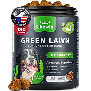 Grass Burn Spot Chews for Dogs - Dog Urine Neutralizer for Lawn - Grass Savers for Dog Urine - Dog Pee Lawn Spot Saver Caused by Dog Urine - Grass Treatment Rocks - Probiotics, Enzymes & Multivitamins