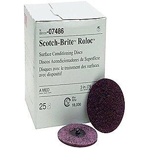 3M Scotch-Brite(TM) Roloc(TM) Surface Conditioning Disc, 3 Inch, Medium, 07486