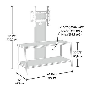 Sauder North Avenue TV Stand with Mount, L: 23.75" x W: 52.18" x H: 5.75", Charter Oak Finish