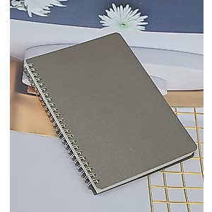 Yansanido Spiral Notebook, 4 Pcs 4 Color A5 Size Thick Plastic Hardcover 8mm Ruled Paper 80 Sheets (160 Pages) Journal for School and Office Supplies (4 Pcs A5)