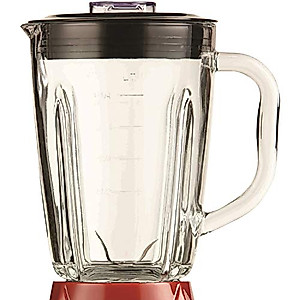 Brentwood Blender with Glass Jar, 12-Speed + Pulse, Red