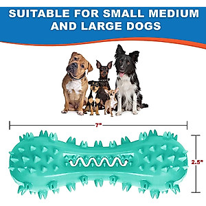 CERISURIO Toothbrush Dog Chew Toy, Stick Bone for Dog Teeth Cleaning, Tooth Brushing, Teething Chew Toys, Dental Oral Care for Small, Medium and Large Dogs(Blue)