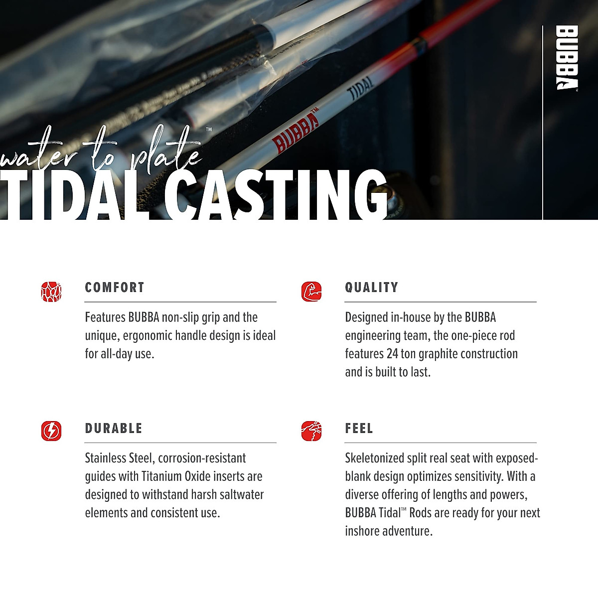 BUBBA T691MMF-C Tidal Casting Rod