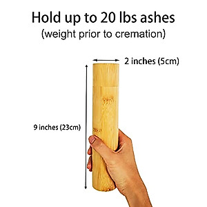 Set of 4 Small Bamboo Scattering Urn Tube for Human Ashes, ECO & Biodegradable Friendly Mini Bamboo Spreading Cremation Tube Urn for Adult Male Female Ashes