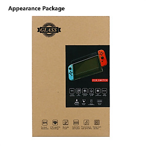 Glass Screen Protectors for Nintendo Switch Console 9H HD Tempered Glass Anti-Scratch Anti-Fingerprint Bubble Free with Cleaning kit