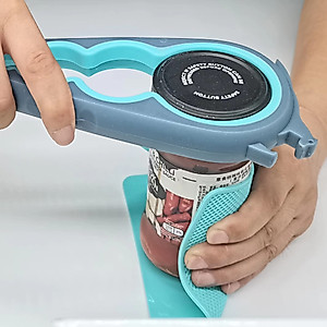 Otstar 4pcs Jar Opener Gripper Pads for Weak Hands Senior with Arthritis, No-slip Multi-Purpose Silicone Rubber Jar Lid Openers