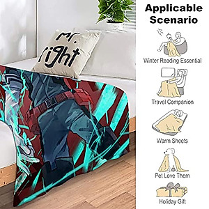 My Hero Academia Blanket Boku No Hero Academia Deku Boku No Hero Hero Blanket Hugs Fashion Fuzzy Blankets and Throws for Travel Sofa Bed Dormitory 80x60 in Queen