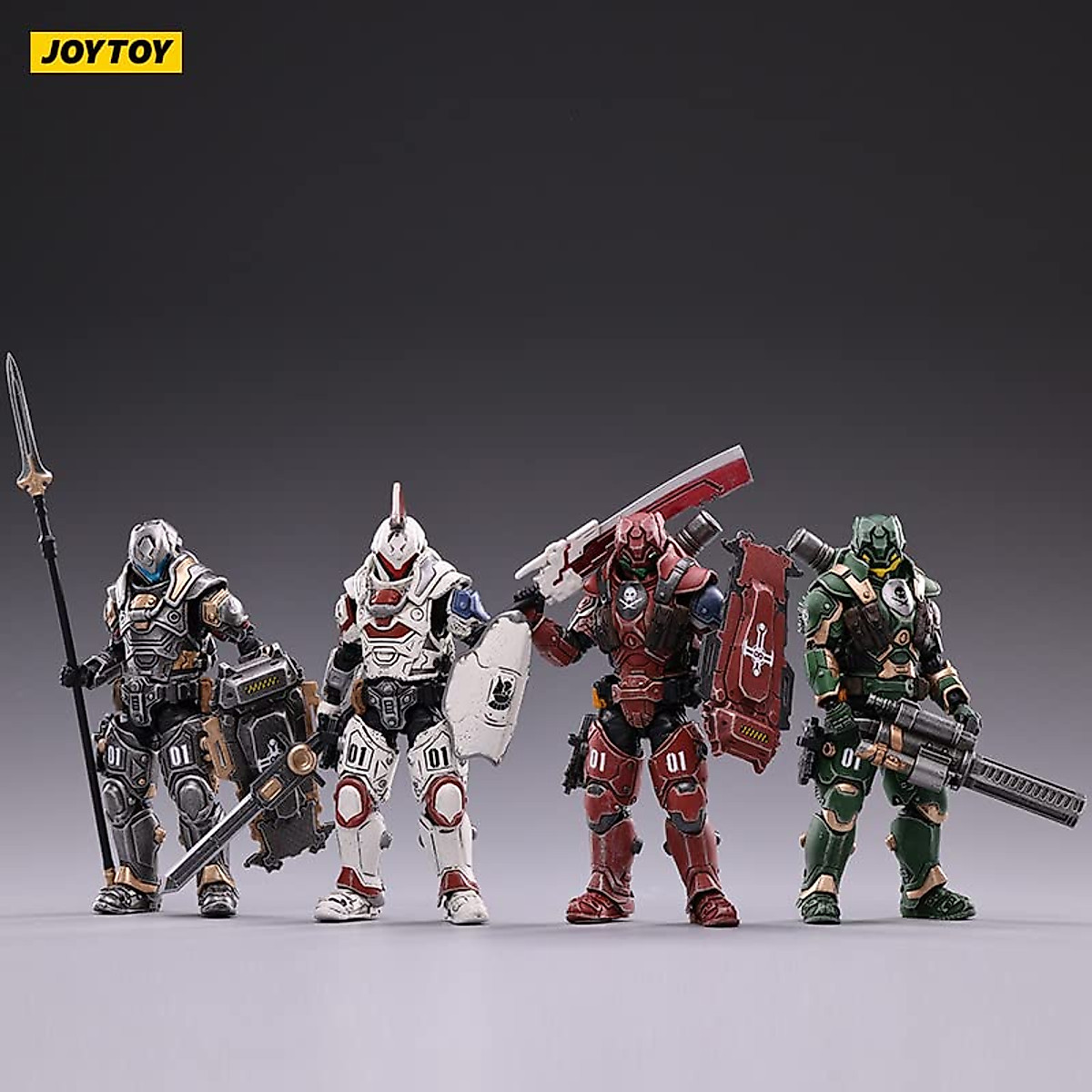 JoyToy 01st Legion Actions Figures Model Doll Collection Ornaments Home Decoration Birthday Gifts (Red Blade)