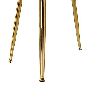 DRAGON GATE Sherpa Upholstered Dining Chairs Set of 2, Boucle Fleece Side Chair, Mid-Back Modern Accent Chair Armchair with Gold Legs for Living Room, Dining Room, Bedroom, Vanity Room, White