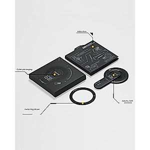 Aulumu G05 [4-in-1] Mag Safe Phone Grip [2023 Unique Design], Removable 360° Adjustable Phone Kickstand with Box Opener, Compatible with iPhone 14&13&12 Series (Black)