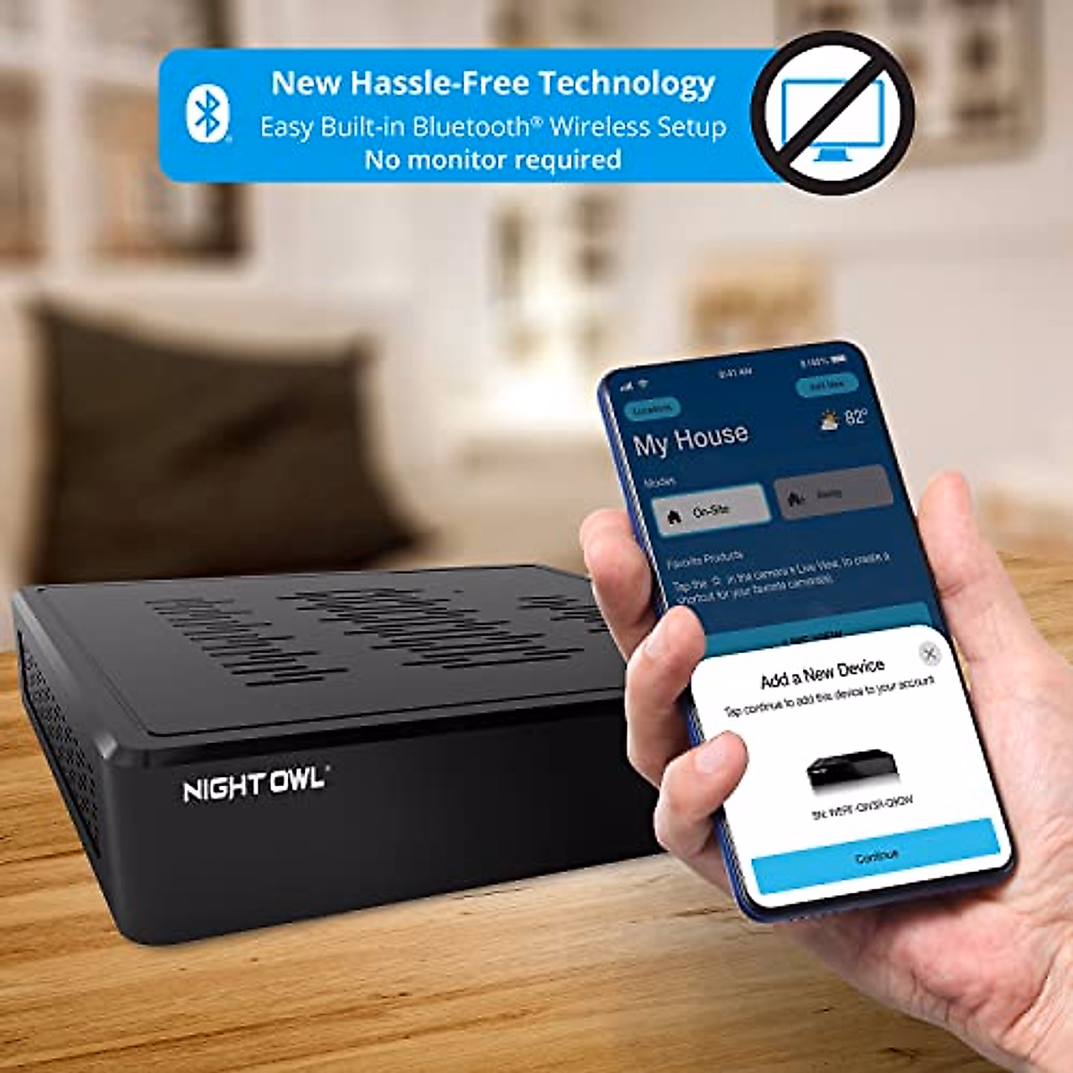 Night Owl 8 Channel Bluetooth Video Home Security Camera System with (8) Wired IP 4K HD Indoor/Outdoor Spotlight Cameras with Audio and 2TB Hard Drive (Expandable up to 12 Cameras)