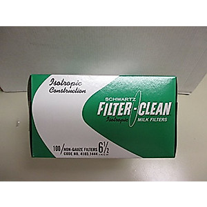Schwartz Filter Disks 6.5" 100 Count Box Non-Gauze Milk Filters