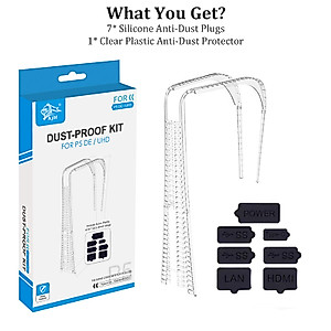 Dust Cover for PS5 Console, Dust Plugs USB HDM Interface Anti-dust Cover Dustproof Plug for PS5 Optical Drive Version/Digital Version Game Console Accessories