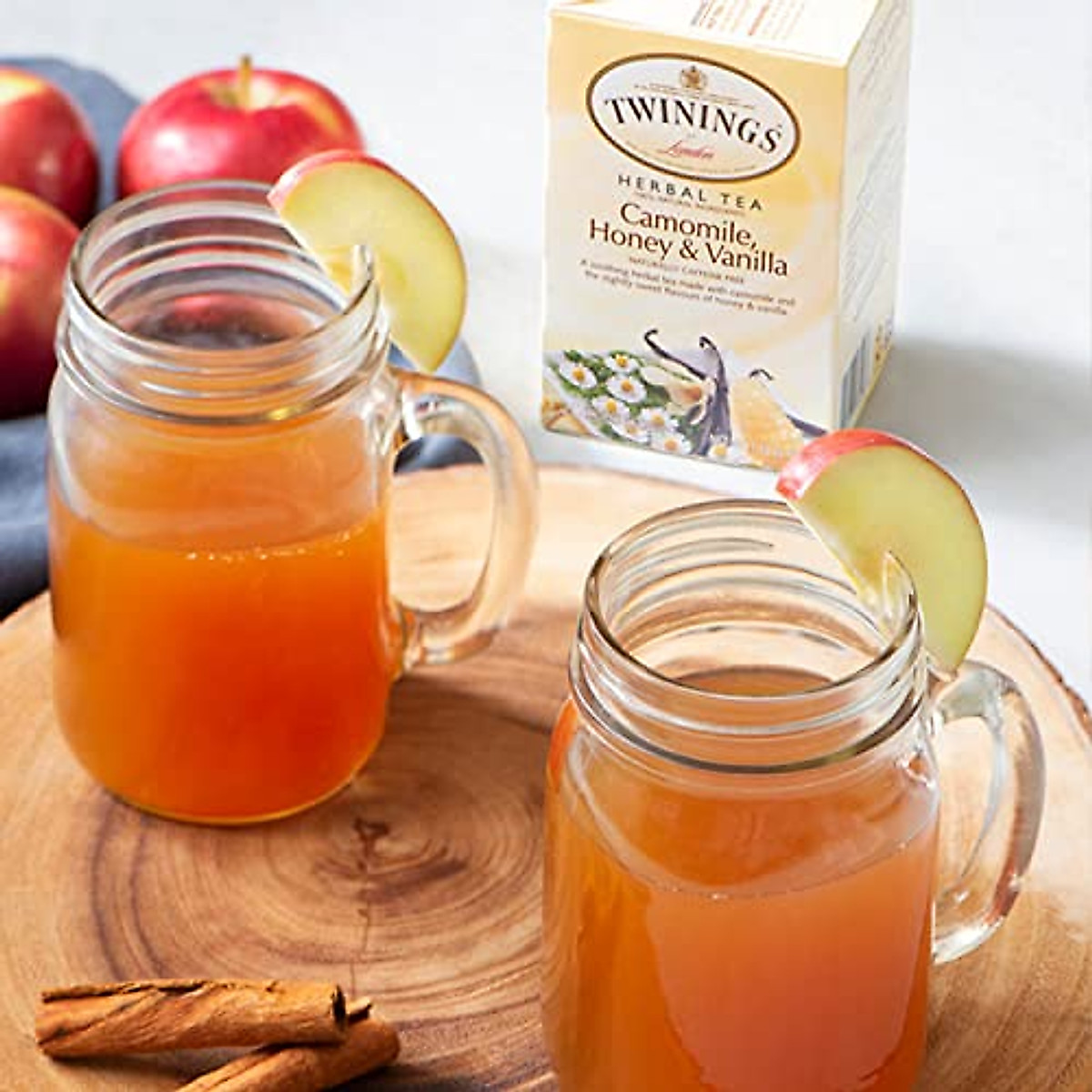 Twinings Tea, Camomile, Honey & Vanilla - Comforting Caffeine Free Blend, Twinings Camomile Tea Bags with Honey & Vanilla, Soothing Twining Sleep Tea Beverage, 20 Count