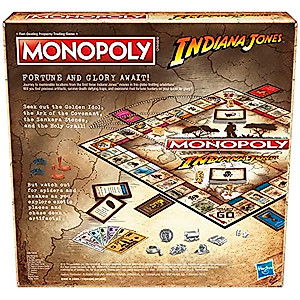Hasbro Gaming Monopoly Indiana Jones Game, Inspired by The Indiana Jones Movies, Board Game for 2-6 Players, Ages 8 and Up
