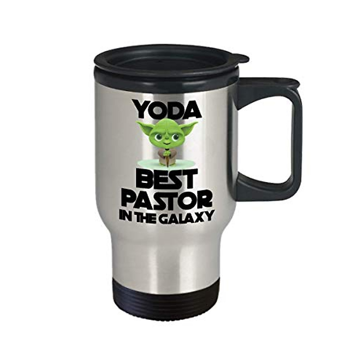 Pastor Travel Mug Yoda Best In the Galaxy Funny Coffee Comment Tea Cup Gag Gift for Men Women