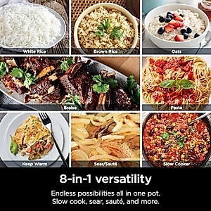 Ninja MC1101 Foodi Everyday Possible Cooker Pro, 8-in-1 Versatility, 6.5 QT, One-Pot Cooking, Replaces 10 Cooking Tools, Faster Cooking, Family-Sized Capacity, Adjustable Temp Control, Midnight Blue