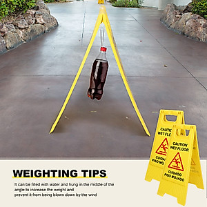 Macarrie 12 Pack Caution Wet Floor Sign Wet Floor Double Sided Signs Cuidado Piso Mojado Foldable Bilingual Alert Sign for Commercial Use Indoors Outdoors, 11.5 x 23.62 Inches (Classic Style)