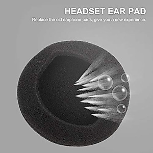 OSALADI 20pcs Earphone Ear Pads Memory Foam Earpads Sponge Cushion Covers Replacement Universal Fit for Headphone Headset Earbuds 55mm Black