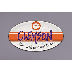 Magnolia Lane Clemson University Oval Platter, 12.25-inch Length, Melamine, Kitchen Accessories