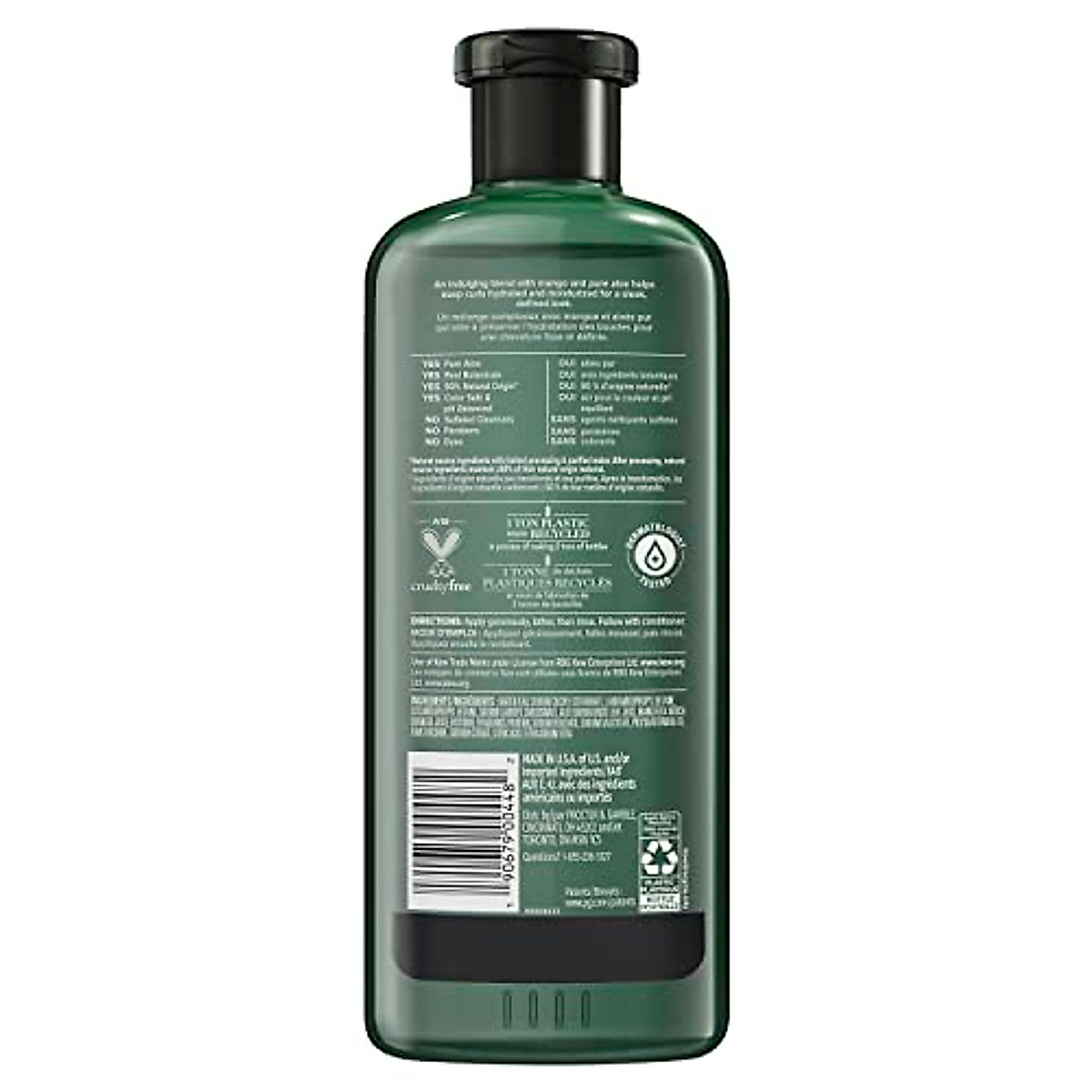 Herbal Essences Bio: Renew Mango + Potent Aloe Sulfate Free Shampoo for Curly Hair 13.5 Fl oz