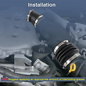 FUSCH Set of Air Intake Resonator Hose Tube Boot Duct Compatible with Infiniti 2006-2009 M35 3.5L 2006-2009 M45 3.5l 4.5l 2003-2007 G35 Replace# 16576-EG00A 16576-AL50A