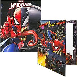 Marvel Avengers Backpack Set Boys Girls Kids -- 7 Pc Bundle With Avengers Superhero School Bag, Folders, Pencil Container, Stickers and More (Marvel School Supplies)