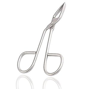 Laja Imports Stainless Steel 'Eyebrow Tweezer, Scissors Shaped Slant Tip Tweezer Clip - Silver for Educational Use
