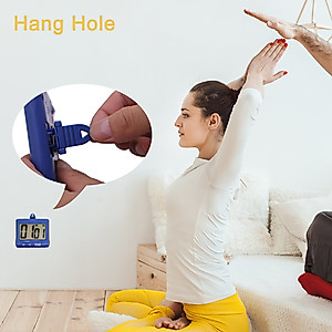 2 Pieces Digital Magnetic Kitchen Timers with Loud Alarm Ring, SENHAI Countdown Large LCD Display Screen Timers with Stand/Clip, Count Up Down 99 Min 59 Sec - Black, Blue