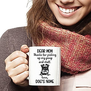 Personalized Miniature Schnauzer Coffee Mug, Schnauzer Custom Dog Name, Customized Gifts For Dog Mom, Mother's Day, Birthday Halloween Xmas Thanksgiving Gift For Dog Lovers Mugs