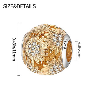 LNQOBU Happy Life Pendant Charm Bead Fits for Charm Bracelets - 925 Sterling Silver Dangle Pendant Bead for Woman Girl(With one Spacer Beads Charms)