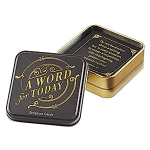 Christian Art Gifts Scripture Prayer Cards In Tin | A Word For Today – 50 Double Sided Cards | Bible Verse Encouraging Gift for Men and Women