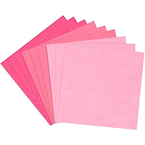 Whaline 30Pcs Pink Felt Fabric Sheets Soft Thick Assorted 3 Colors Craft Felt Pack for DIY Crafts Sewing Patchwork Art Projects, 6 x 6 Inch